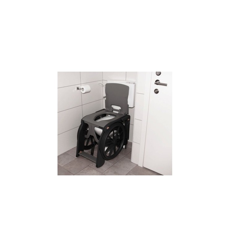 Fauteuil toilettes et douche WheelAble -100% plastique et pliable