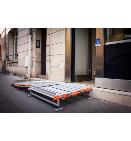 Plateforme pliante aluminium pour rampe d'accès PMR
